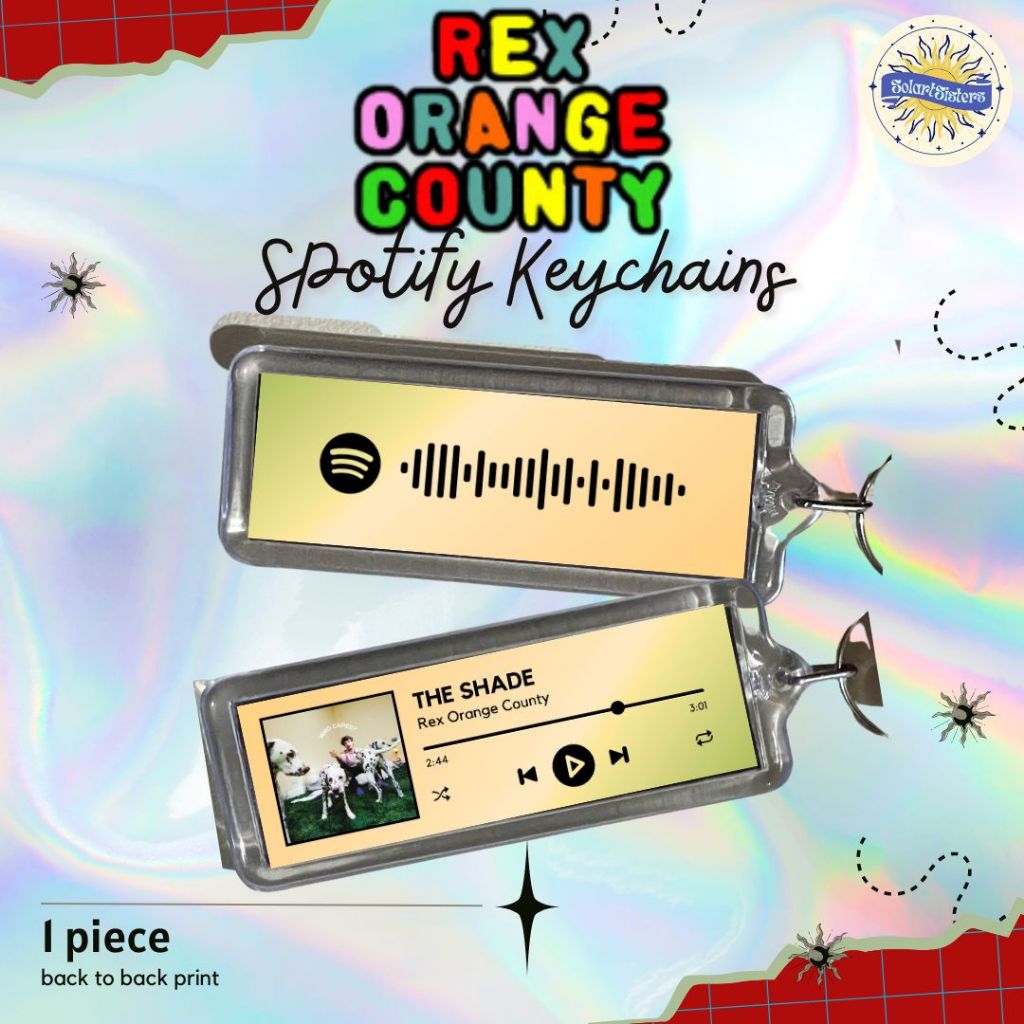 Fanmade REX ORANGE COUNTY Inspired Spotify Keychains Scannable code ...