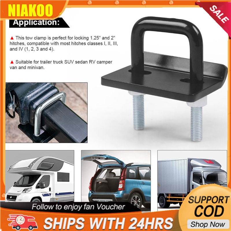 Universal U-Bolt Anti-Rattle Stabilizer lock Heavy Duty Hitch Tightener ...