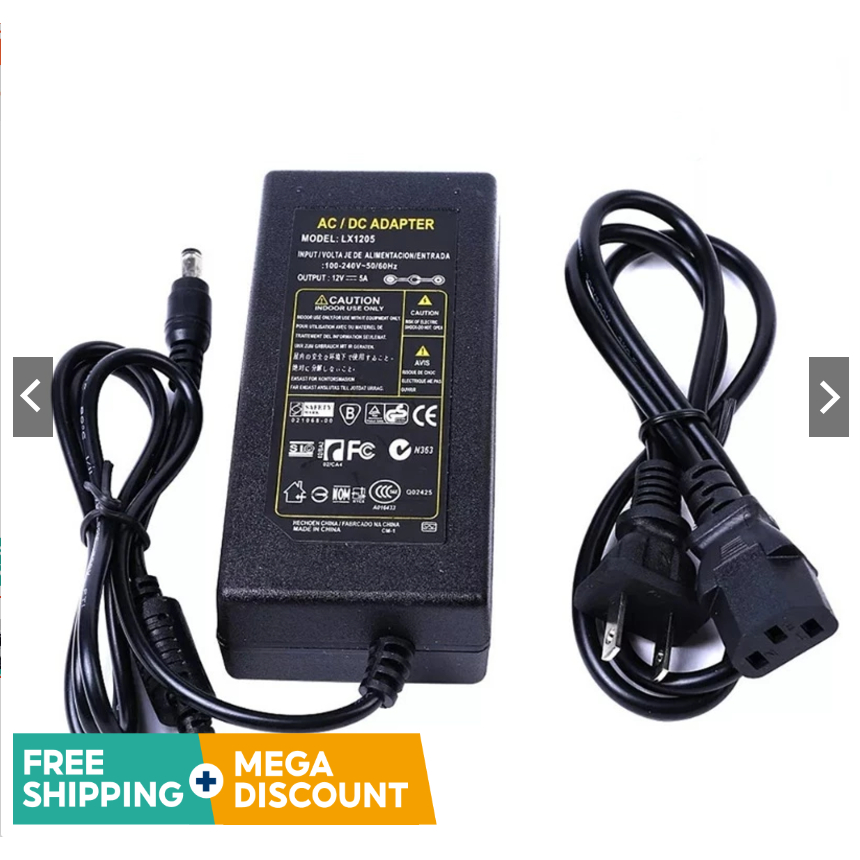 DC12V Adapt 3A 5A CCTV router Power Supply Adapter 12V Power Adaptor ...