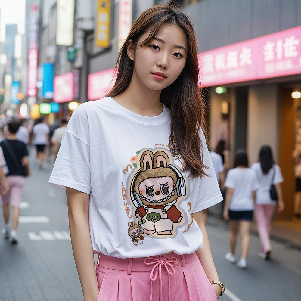 TRENDY GRAPHIC TESS FOR MEN AND WOMEN LABUBU UNISEX WHITE TSHIRT ...