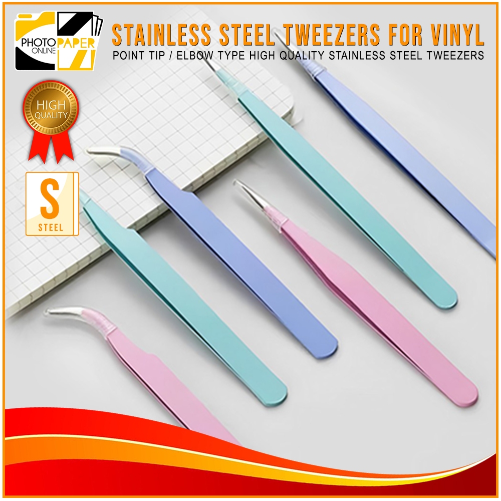 Colorful Stainless Steel Tweezer for Vinyl Stickers and Handicrafts ...