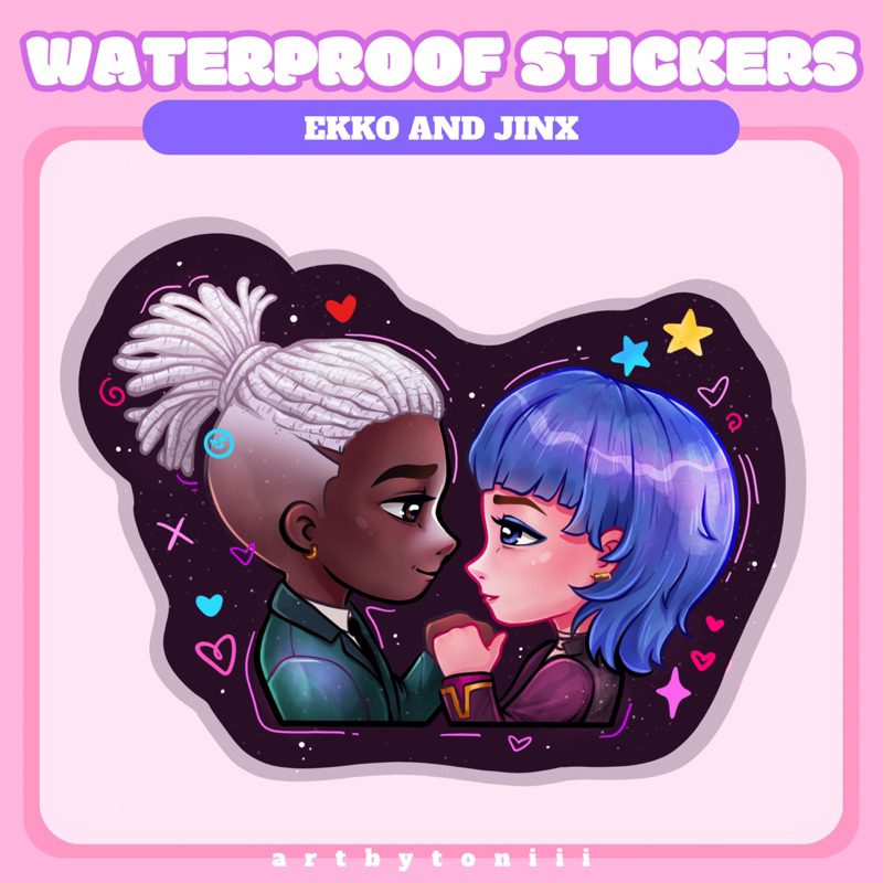 JINX AND EKKO ARCANE WATERPROOF LAPTOP / TUMBLER VINYL STICKER ...