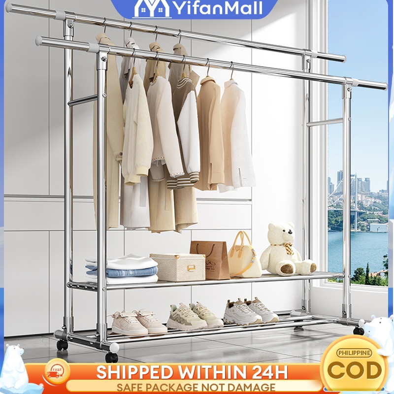 Foldable Sampayan Stainless Steel Clothes Rack Laundry Drying Stand ...