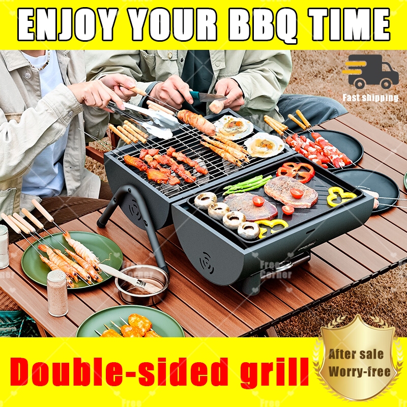 Barbecue oven griller outdoor grill mesh Furnace body lock design BBQ ...