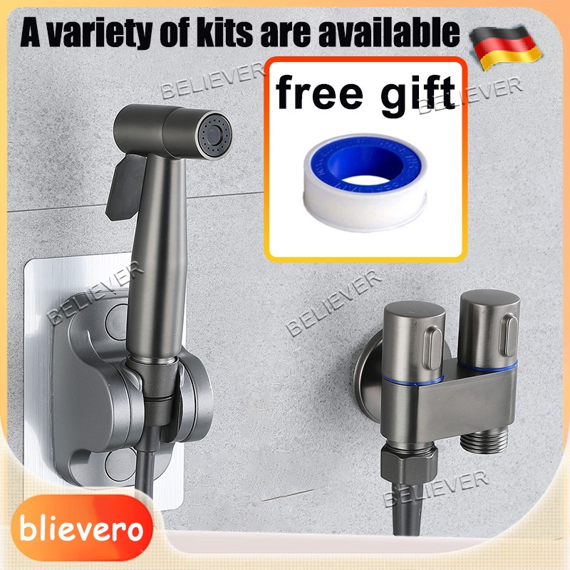 Stainless Steel 304 Bidet Spray Set with two way valve Toilet Sprayer ...