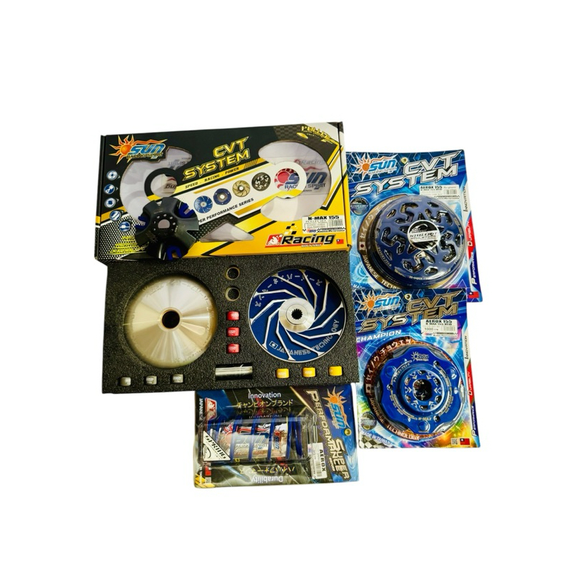 SUN RACING SPIRIT CVT SET NMAX155 V1/V2/V2.1/AEROX155 V1/V2 NEW DESIGN ...