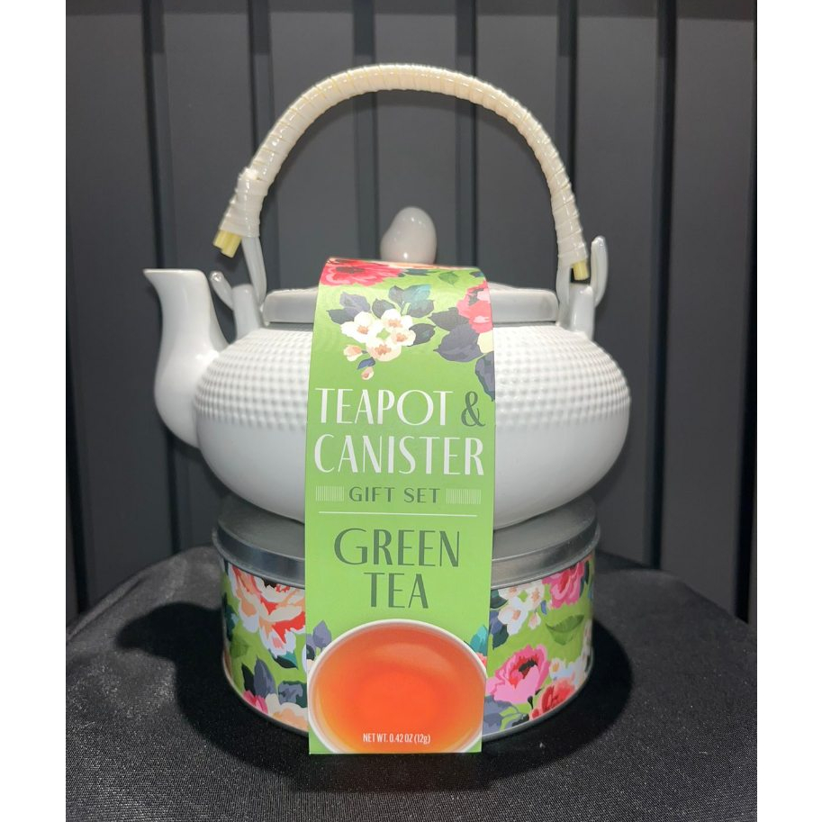 Tea Pot & Canister Green Tea Gift Set 12g | Shopee Malaysia