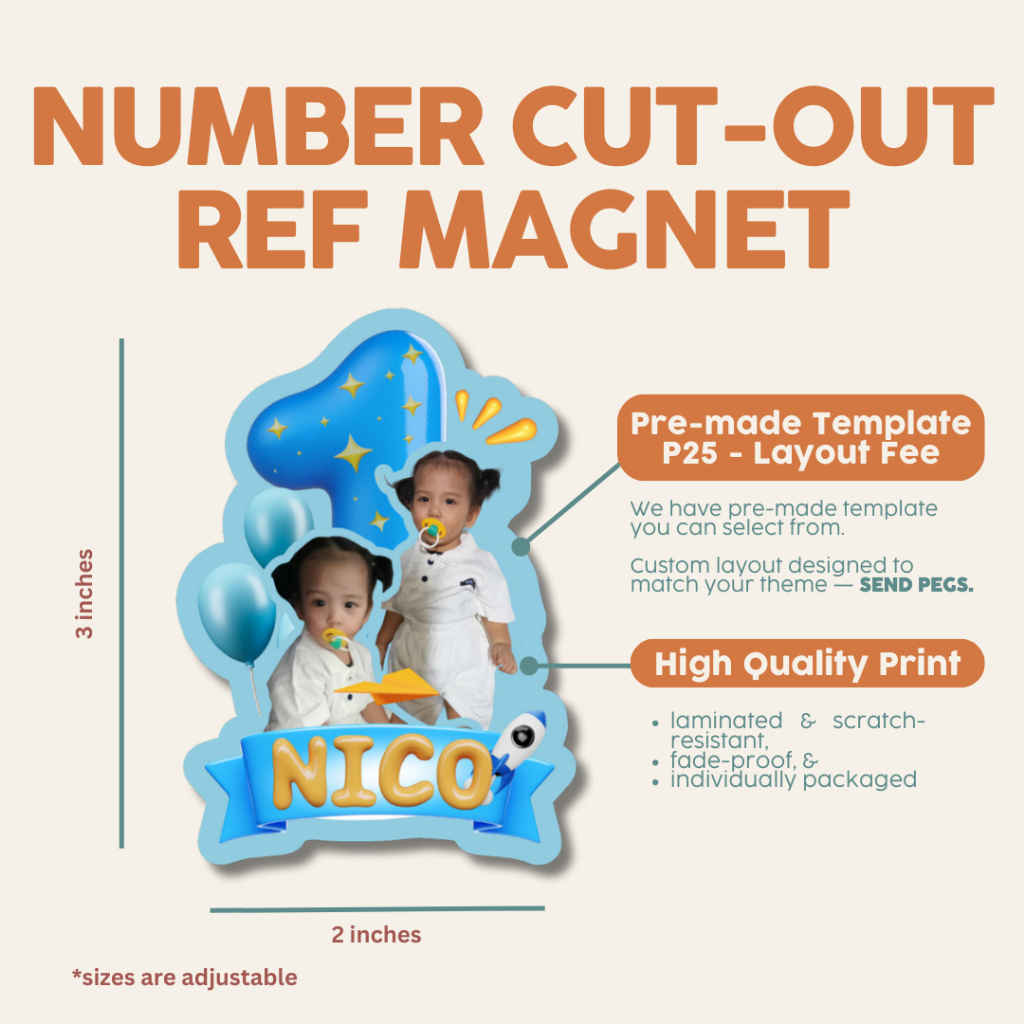 Number Cut Out Ref Magnet | Souvenirs and Giveaways for Birthdays ...