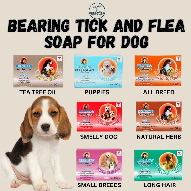 BEARING TICK AND FLEA SOAP FOR DOGS (LONG HAIR, SMALL BREEDS, PUPPIES ...