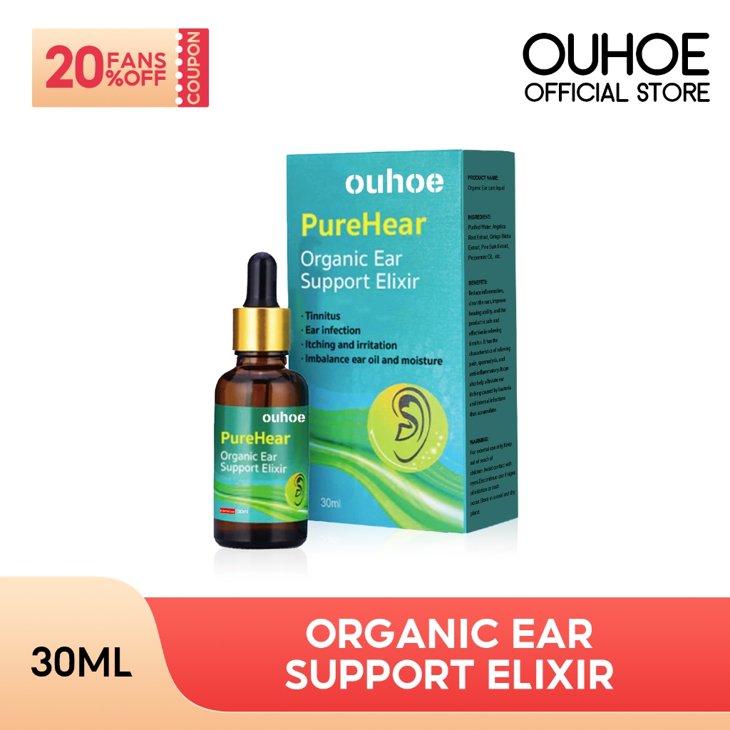 OUHOE Tinnitus Liquid Ear Drops Treatment Deafness Ear Pain Ringing ...