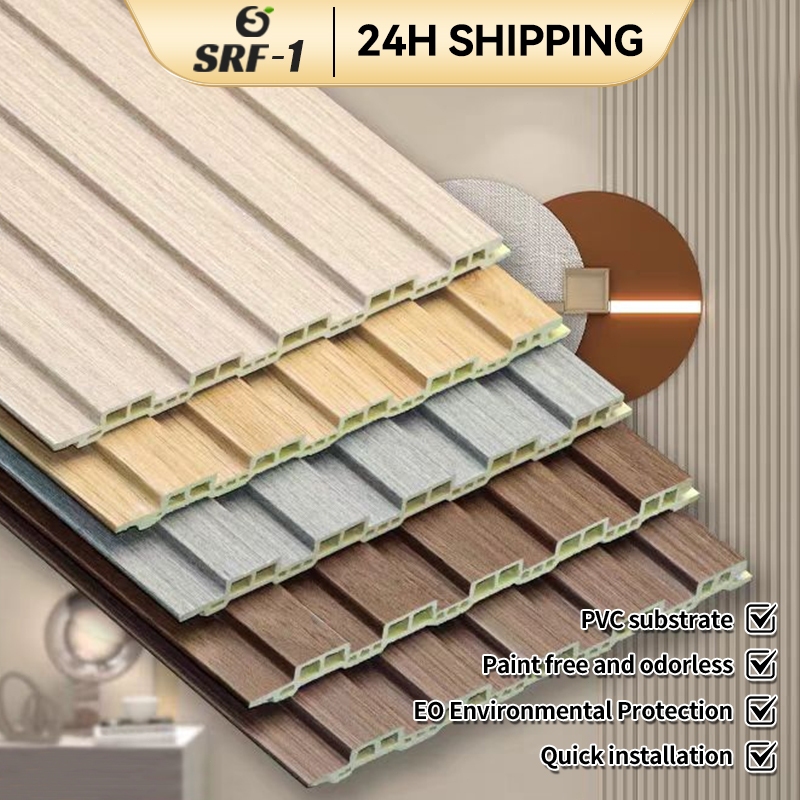 SRF Fluted Wall Panel Sticker Waterproof Grille Design Ecological Board ...