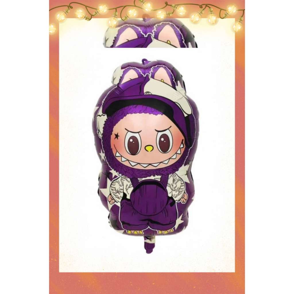 Mascot Cute 27 inches Violet Labubu Happy birthday Labubu theme party ...