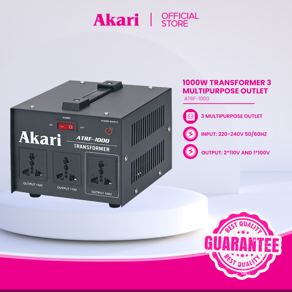 Akari 1000W Transformer 3 Multipurpose Outlet (ATRF-1000) | Shopee Malaysia