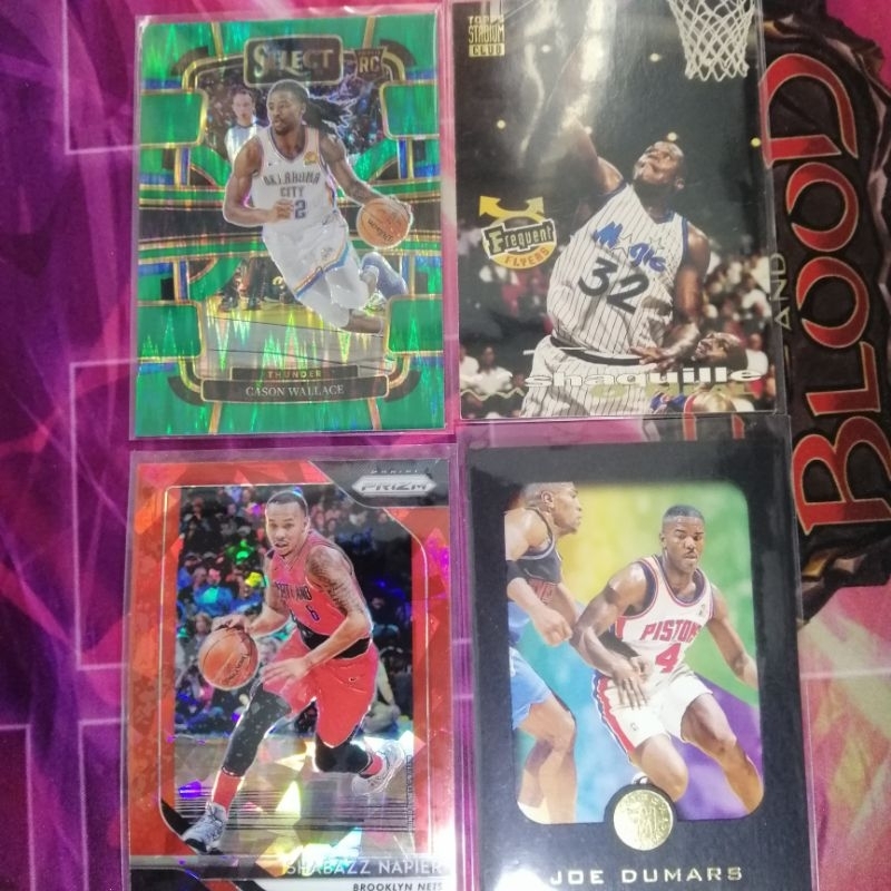 Cason Wallace Shaquille O'neal NBA cards lot Panini plus Bonus card ...