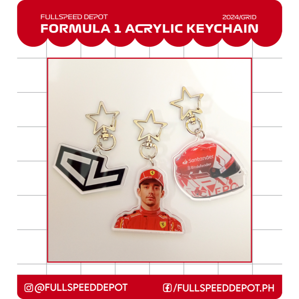 F1 Racing Formula 1 Racing 2024 | Driver Acrylic Keychain | Ferrari ...