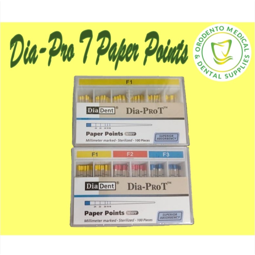 Diadent Paper Points F1, F1-F3 DiaproT plus 120 Color Coded | Shopee ...