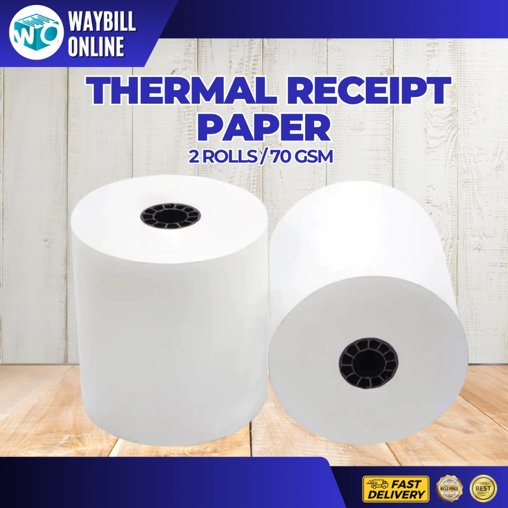 2ROLLS Thermal Receipt Paper 70GSM (80mm x 50mm, 60mm, 70mm, 80mm) For ...