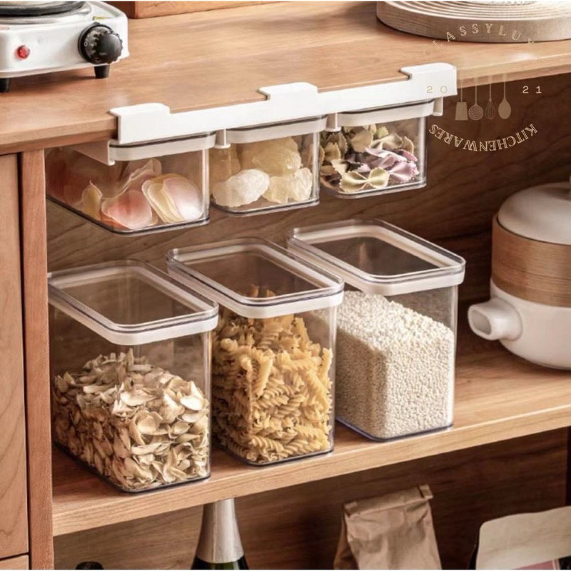 Narukokoko Airtight Dry Food Container Jar Canister Transparent Storage ...