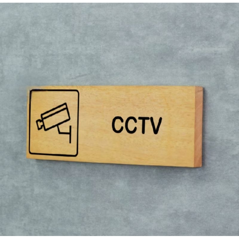 CCTV SIGNAGE SIGN Wood Wall Sign | Shopee Malaysia