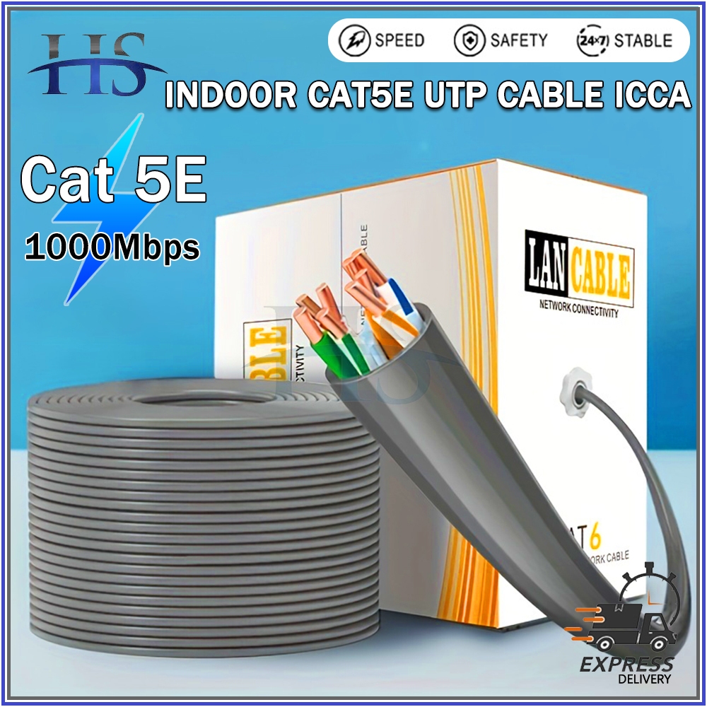 HS silver gray CAT5 Outdoor/ Indoor UTP High Speed Ethernet Lan Cable ...