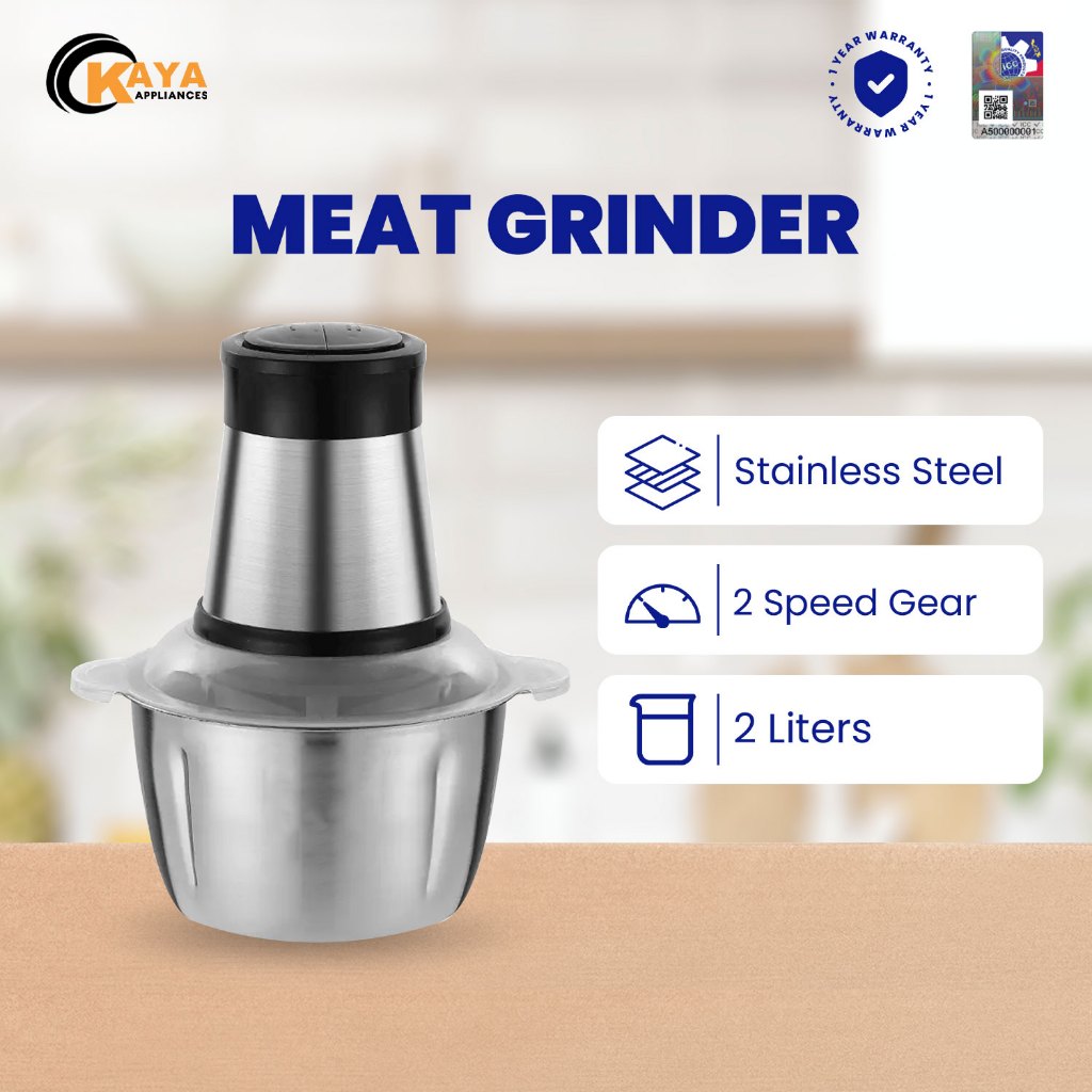 KAYA KY-31SS Food Processor Multifunction Grinder 2L Stainless Steel ...