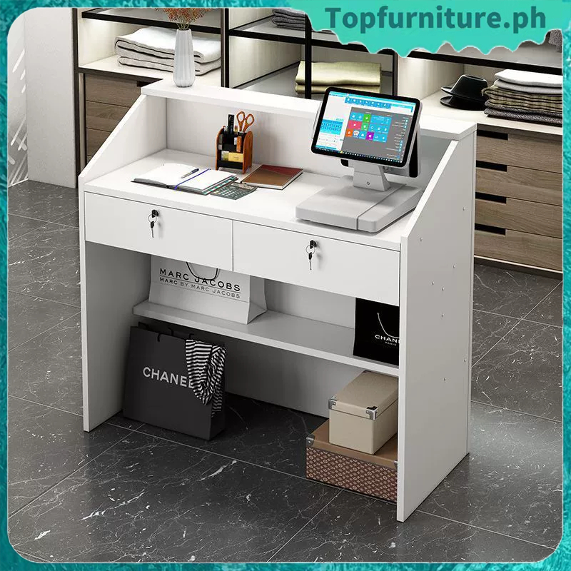 TOP - Cashier Reception Desk Modern Checkout Counter With Drawer For ...