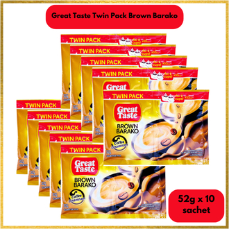 Great Taste Brown Barako Twin Pack 52 g x 10 sachet | Shopee Malaysia