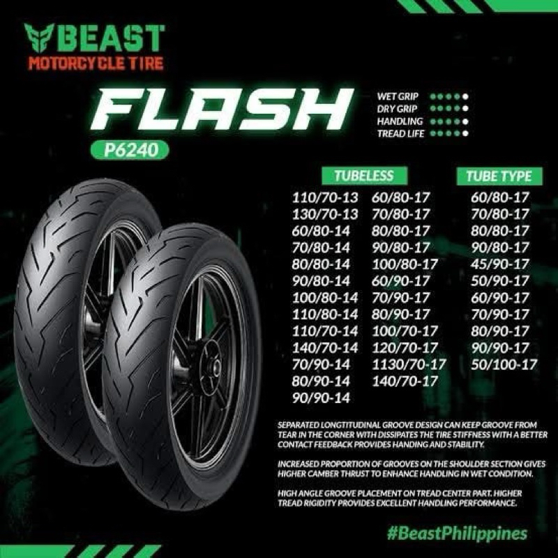 BEAST TIRES FLASH W/ SEALANT | Shopee Malaysia