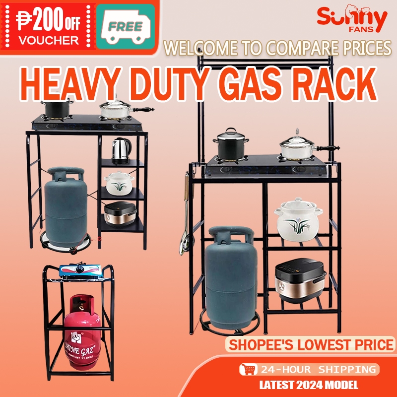 Gas Stove Rack Heavy Duty Single Double Burner Stand Patungan ng Kalan ...