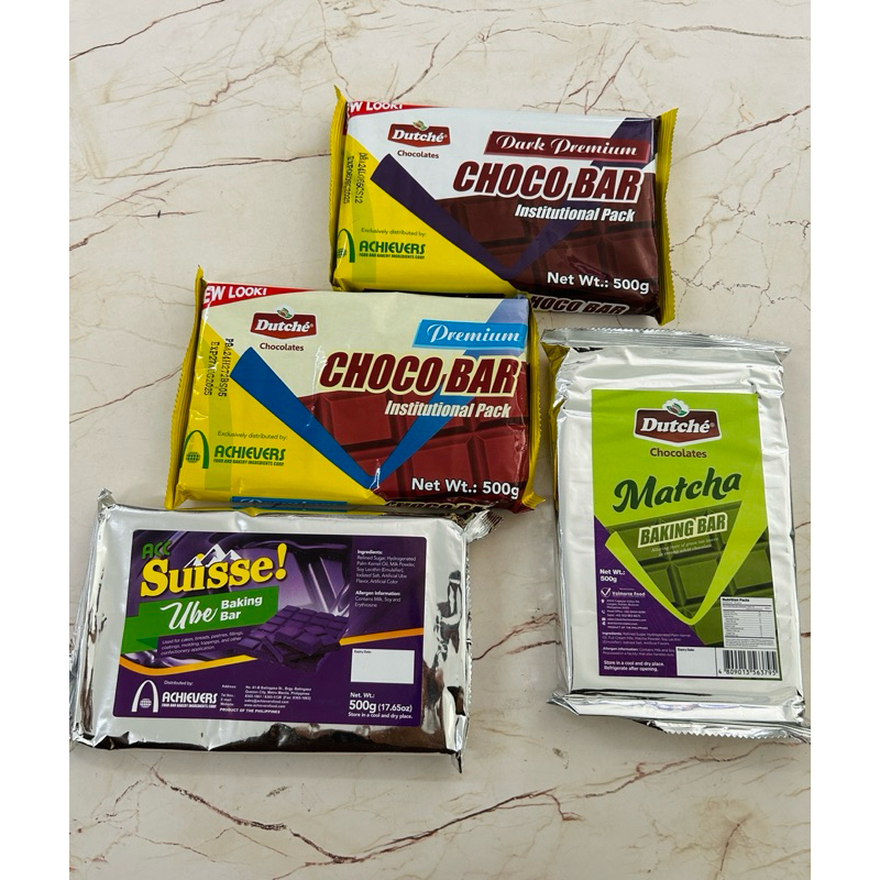 Dutche Chocolate bars for baking 500g Dark Premium Ube Matcha | Shopee ...