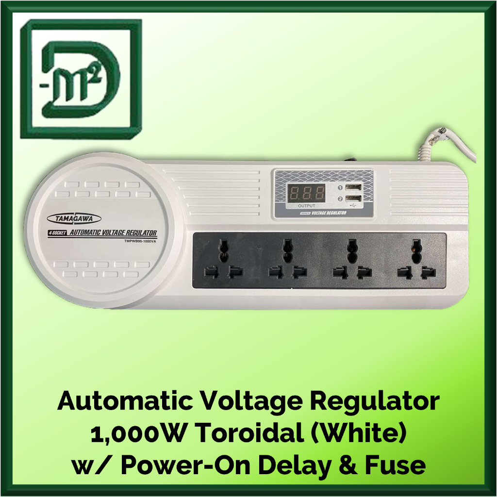AVR Automatic Voltage Regulator 1,000W w/ Power-On Delay and Fuse ...