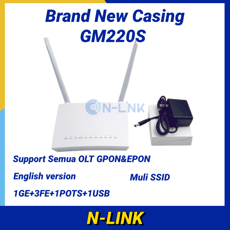 Brand New Modem GM220-S XPON ONU – Supports EPON & GPON with Adapter Included | Shopee Malaysia
