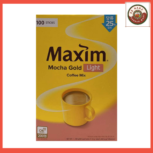 Maxim Mocha Gold Light Coffee Mix 100 sticks per Box - Korean Instant ...