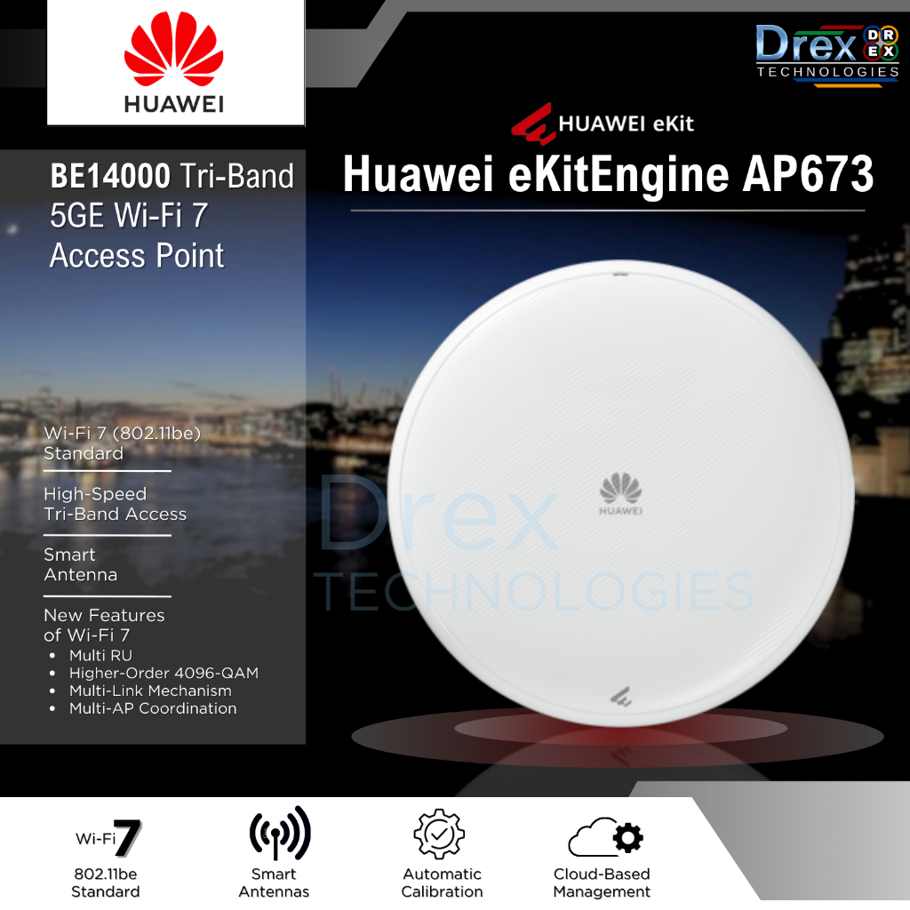Huawei eKitEngine AP673 BE14000 Tri-Band Wi-Fi 7 Access Point | Shopee ...