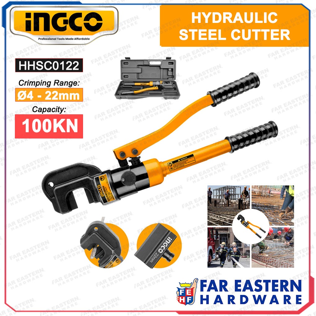 INGCO Hydraulic Steel Bar Cutter 4-22mm 100KN HHSC0122 INHT | Shopee ...
