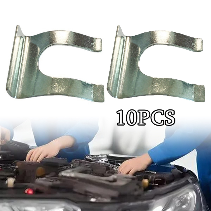 10PCS Brake Line Clips U Shape Metal Brake Line Retainer Retaining Clip ...