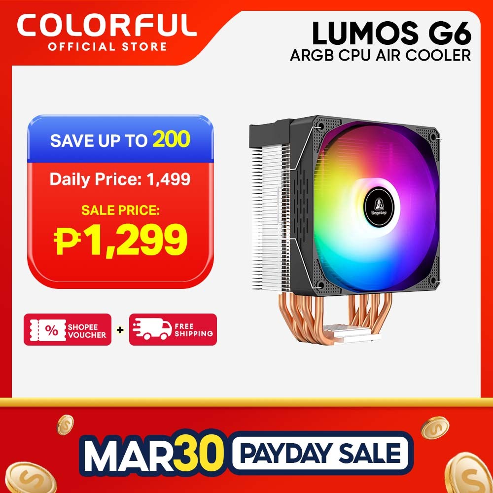 Segotep Lumos G6 Copper Heat Pipe Tower ARGB Lighting CPU Air Cooler ...
