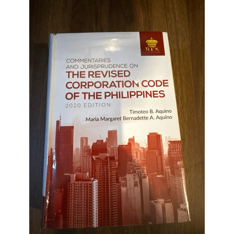 Revised Corporation Code Commentary by Timoteo Aquino and Aquino ...