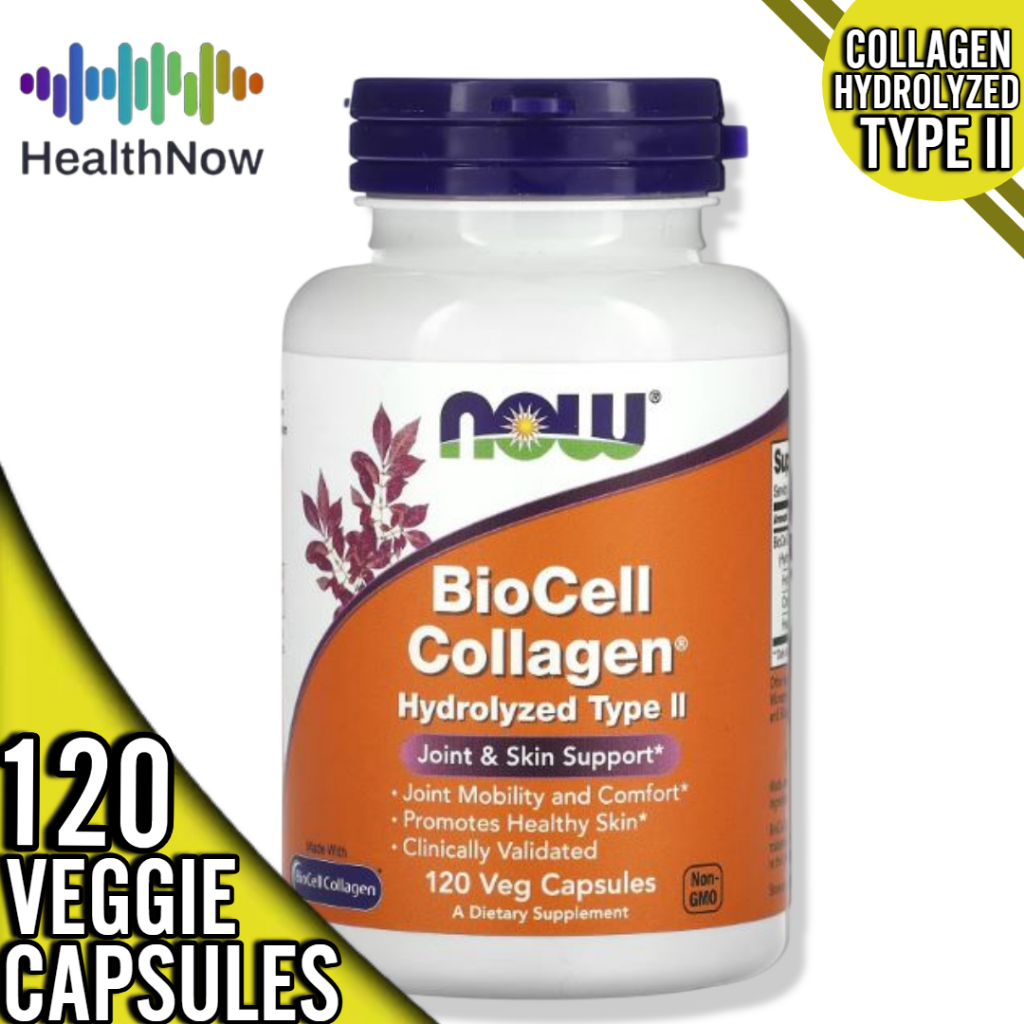 NOW Foods, BioCell Collagen , Hydrolyzed Type II, 120 Veg Capsules | Shopee Malaysia