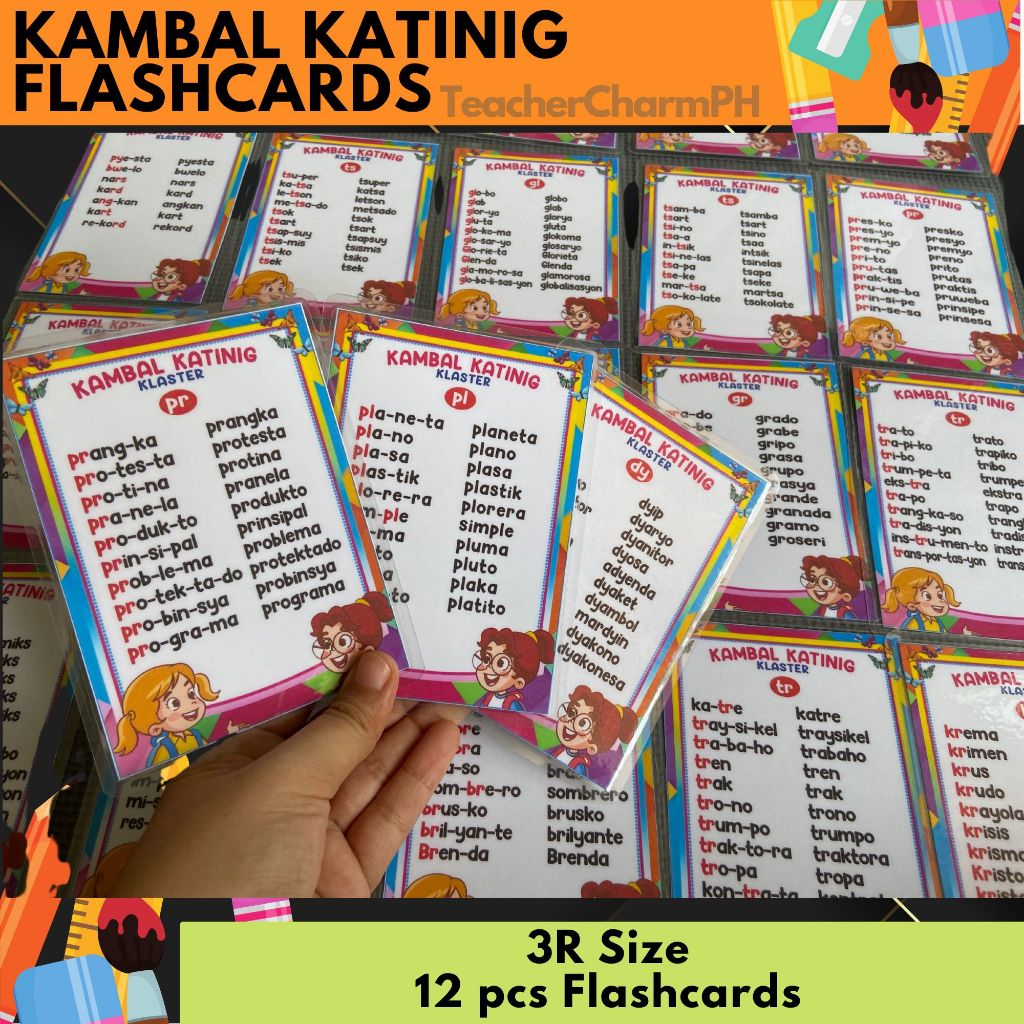 KAMBAL KATINIG Laminated Educational Flashcards | Shopee Malaysia