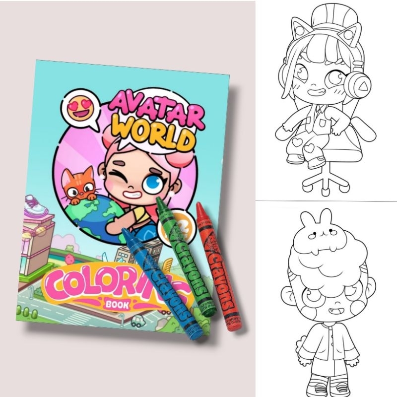 Avatar World Coloring Activity Book Birthday Party Giveaway Souvenir ...