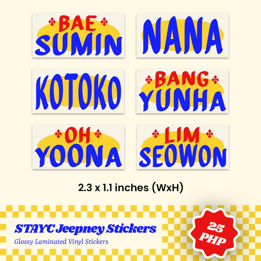 STAYC Jeepney Stickers Fanmade Stickers | Shopee Malaysia