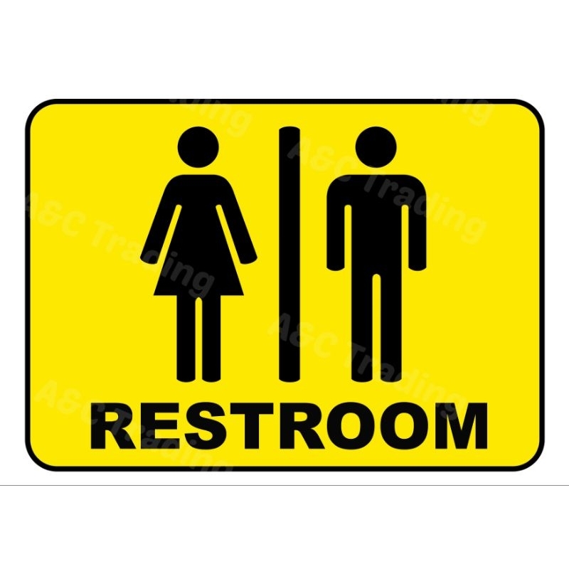 Restroom Signage A4 Sized Laminated | Shopee Malaysia