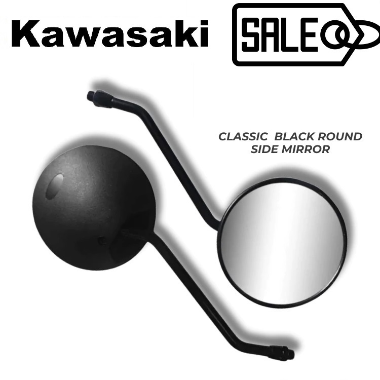 kawasaki fury 125 Motorcycle Side Mirror bilog type long stem standard ...