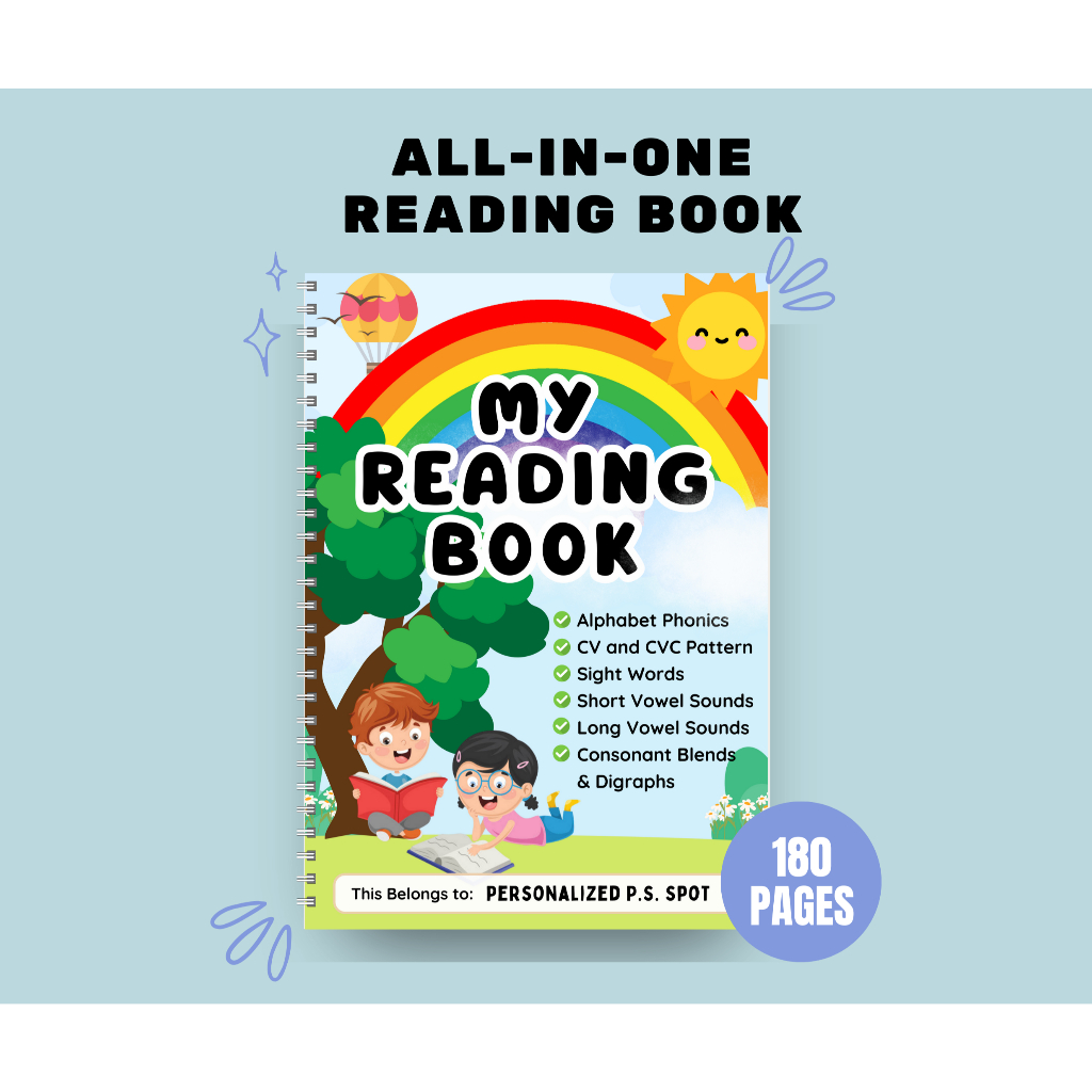 Phonics & Reading Workbook for Kids | A5 Alphabet, Vowels, Sight Words ...