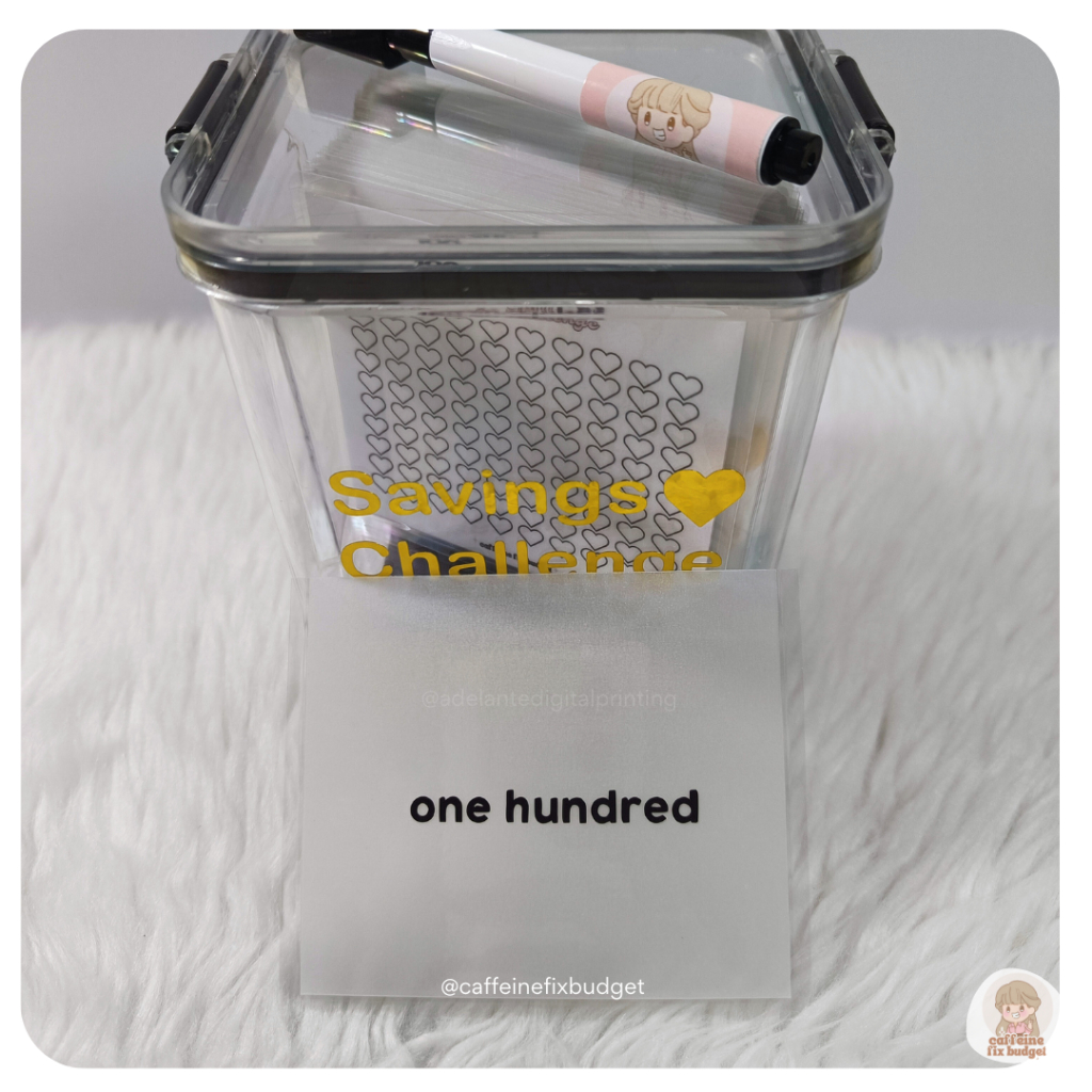 Minimalist Savings Challenge Box Ipon Challenge Thriving Budget ...