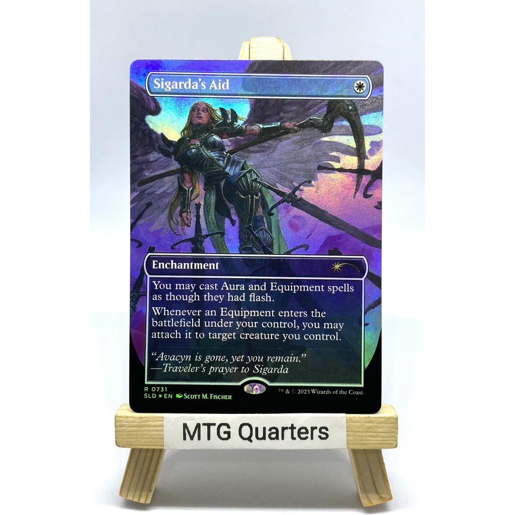 MTG Proxy Card - Sigarda's Aid (Borderless Foil) | Secret Lair Drop ...