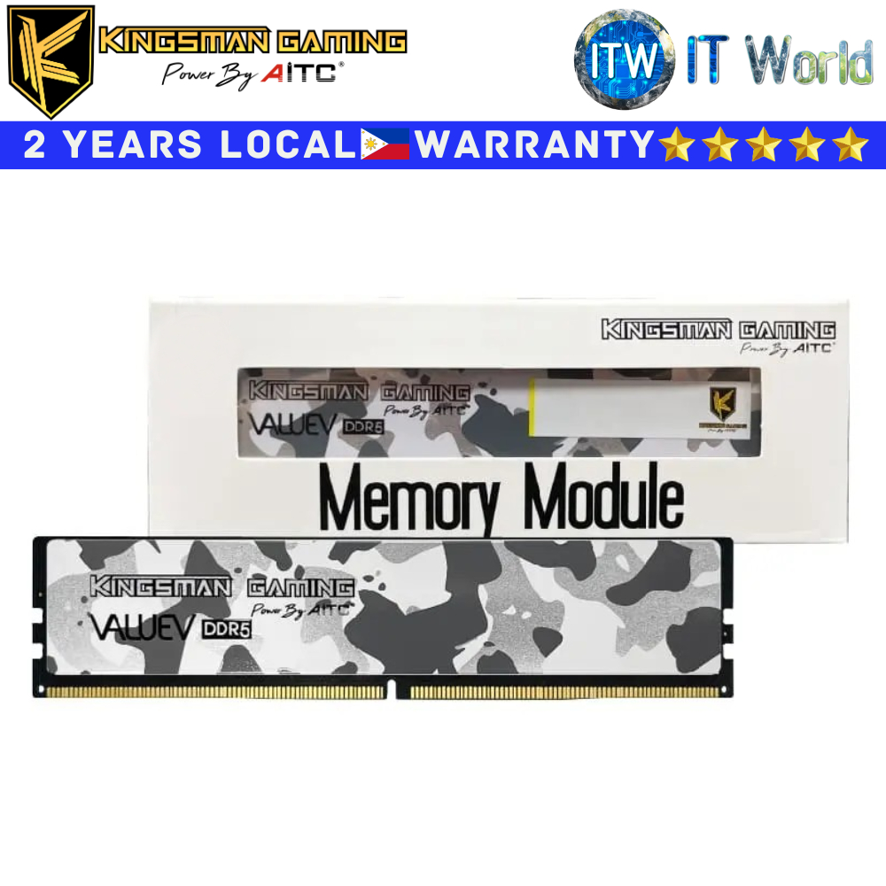 Itw | Kingsman Gaming DDR5 RAM 16GB (1x16B) 4800Mhz ValueV UDIMM ...