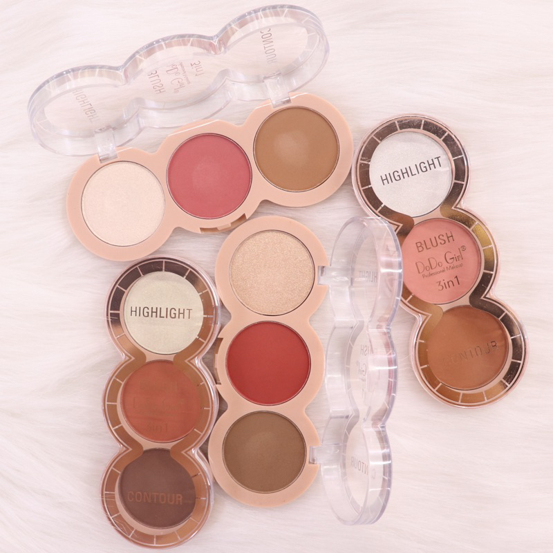 NEW 2024 DoDo Girl 3in1 Makeup Highlighter & Blush & Contour | Shopee ...