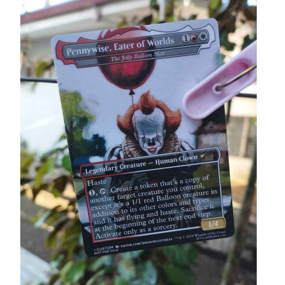 MTG The Jolly Balloon Man Alt-Art Pennywise the clown Proxy Card, with ...